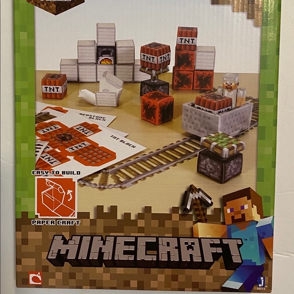 Minecraft | Toys | Minecraft Papercraft Overworld Minecart Pack | Poshmark